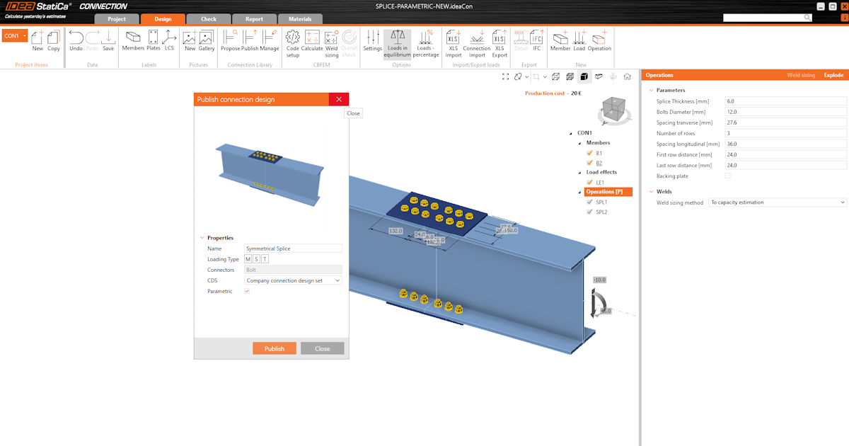 Parametric Design In Idea Statica Connection Advanced 02 Idea Statica